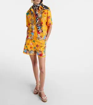 Dolce & Gabbana Capri Printed Cotton Shirt
