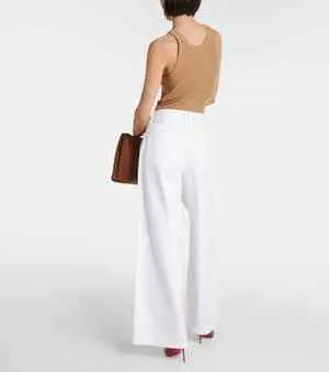 AGOLDE Ellis Low-rise Wide-leg Jeans - White