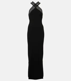 Alaïa Vienne Halterneck Gown - Black