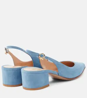 GIANVITO ROSSI Piper 45 Slingback Pumps - Blue