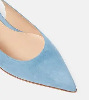 GIANVITO ROSSI Piper 45 Slingback Pumps - Blue