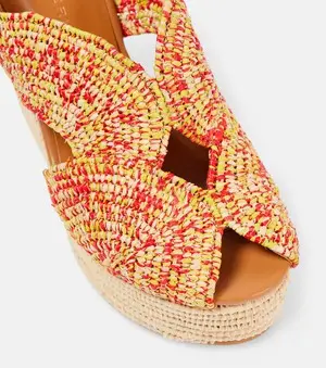 Clergerie Dolce Raffia Platform Sandals