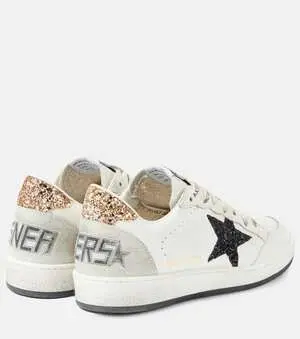 GOLDEN GOOSE Ball Star Glitter Leather Sneakers