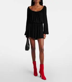 AQUAZZURA Amore 95 Suede Ankle Boots - Red