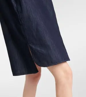 Max Mara Embroidered Denim Mini Dress