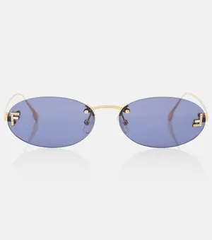 Fendi First Crystal Embellished Sunglasses - Blue