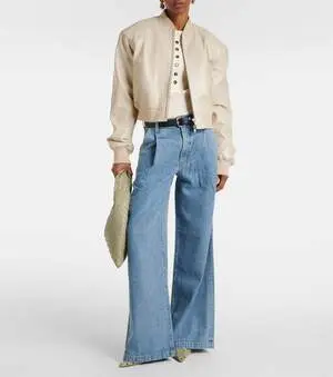 AGOLDE Ellis Mid-rise Wide-leg Jeans - Blue