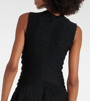 Alaïa Gathered Midi Dress