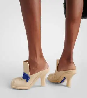 Burberry Highland Rubber Mules - Beige