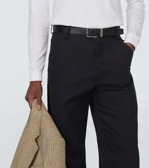 Bottega Veneta Leather Belt - Black
