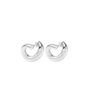 Bottega Veneta Sterling Hoop Earrings - Silver