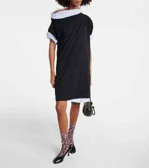 Dries Van Noten Cotton Jersey Midi Dress