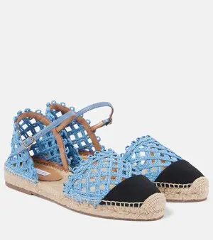AQUAZZURA Sunburst Raffia Espadrille Sandals