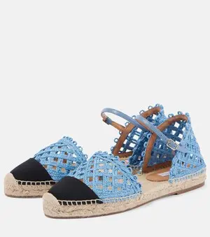 AQUAZZURA Sunburst Raffia Espadrille Sandals