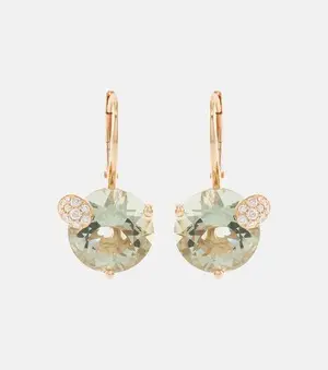 BUCHERER FINE JEWELLERY Peekaboo Prasiolite And Diamond Clip-on Earrings - Pink