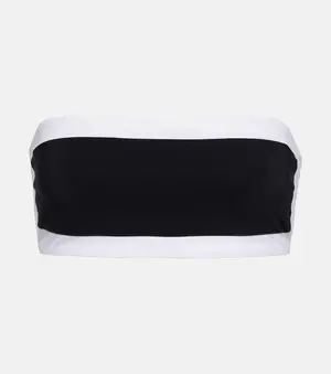 ALEXANDRA MIRO Whitney Bandeau Bikini Top - Black
