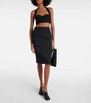 Alaïa Ruched Pencil Skirt
