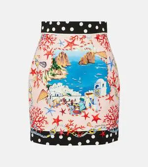 Dolce & Gabbana Capri Printed Miniskirt