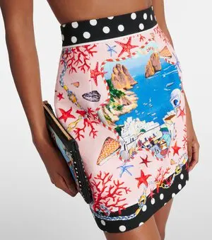 Dolce & Gabbana Capri Printed Miniskirt