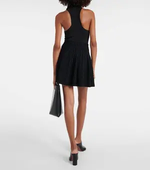 Alaïa High-rise Textured Miniskirt
