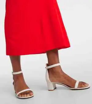 GIANVITO ROSSI Gaeta 45 Leather Sandals - White