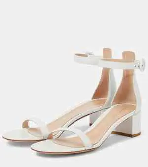 GIANVITO ROSSI Gaeta 45 Leather Sandals - White
