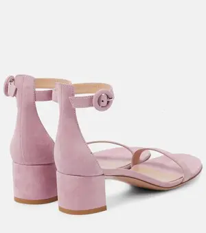 GIANVITO ROSSI Gaeta 45 Suede Sandals - Pink