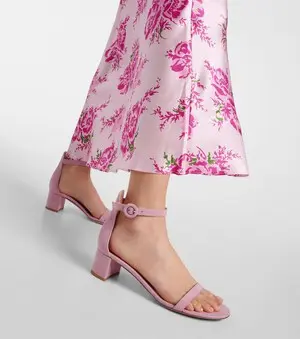 GIANVITO ROSSI Gaeta 45 Suede Sandals - Pink