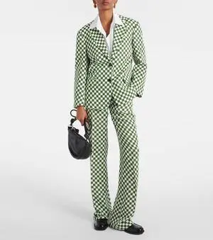 Dries Van Noten Checked Single-breasted Blazer