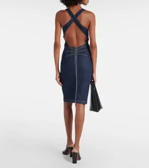 AZZEDINE ALAIA Alaïa Denim Midi Dress