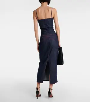 AZZEDINE ALAIA Alaïa Denim Midi Dress