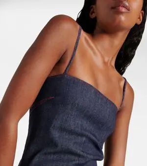AZZEDINE ALAIA Alaïa Denim Midi Dress