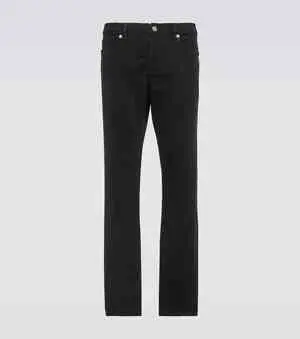 FRAME L'homme Mid-rise Slim Jeans - Black