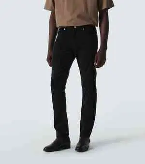 FRAME L'homme Mid-rise Slim Jeans - Black