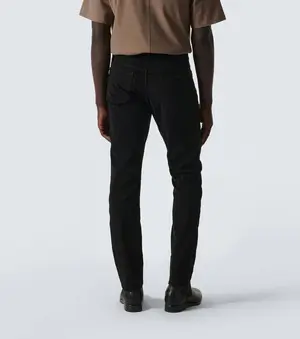 FRAME L'homme Mid-rise Slim Jeans - Black
