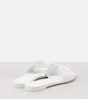 Dolce & Gabbana Dg Cutout Rubber Slides - White