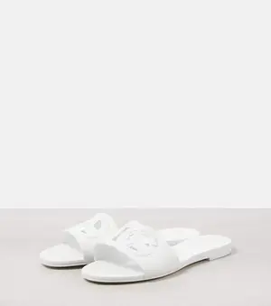 Dolce & Gabbana Dg Cutout Rubber Slides - White