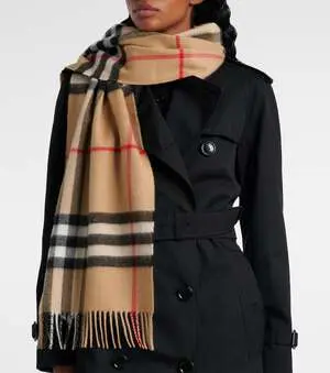 Burberry Check Cashmere Scarf