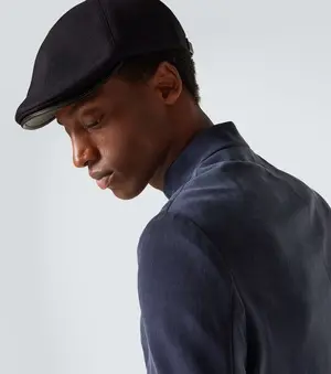 Giorgio Armani Wool And Cashmere-blend Flat Cap