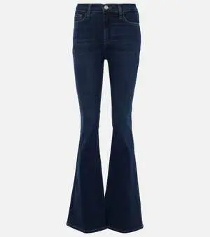 FRAME Le High Flare High-rise Jeans - Blue
