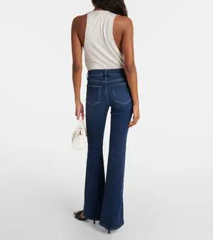 FRAME Le High Flare High-rise Jeans - Blue