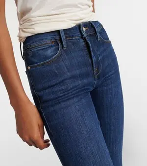 FRAME Le High Flare High-rise Jeans - Blue