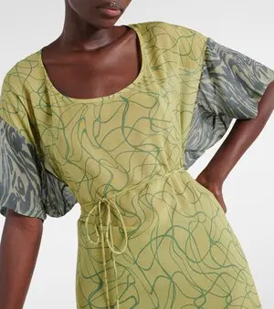 Dries Van Noten Printed Georgette Minidress
