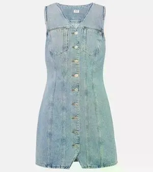 AGOLDE Trina Mini Denim Dress - Blue