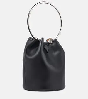 Alaïa Large Leather Bucket Bag With Ring Handle - Black