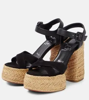 CHRISTIAN LOUBOUTIN Super Calakala 130 Espadrille Sandals - Black