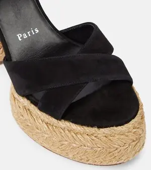 CHRISTIAN LOUBOUTIN Super Calakala 130 Espadrille Sandals - Black