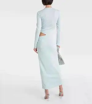 Christopher Esber Gathered Cutout Jersey Midi Dress
