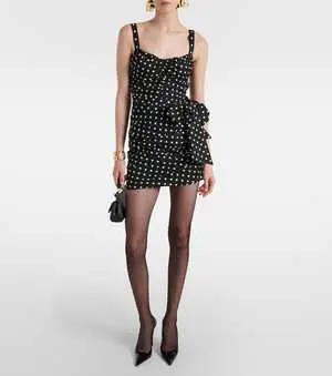 Dolce & Gabbana Polka-dot Cotton-blend Minidress
