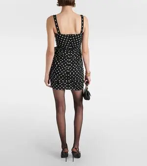 Dolce & Gabbana Polka-dot Cotton-blend Minidress